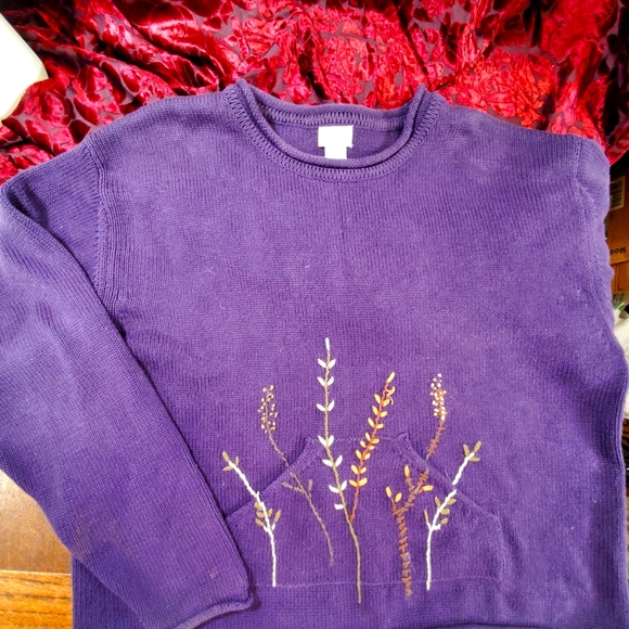 alps | Sweaters | Alps Vintage Purple Knit Sweater Decorative ...
